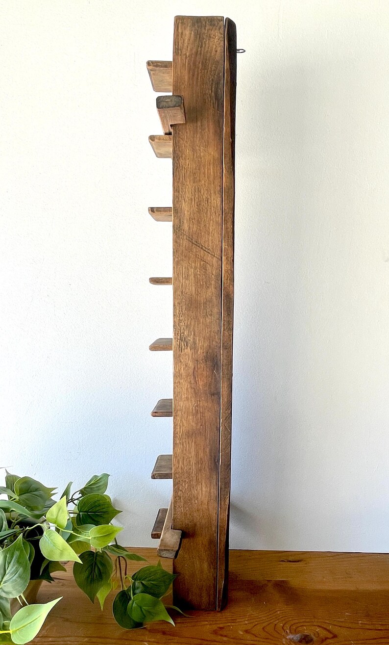 Vintage Wood Shelf Primitive Tall Narrow Tower Knick Knack Display ...