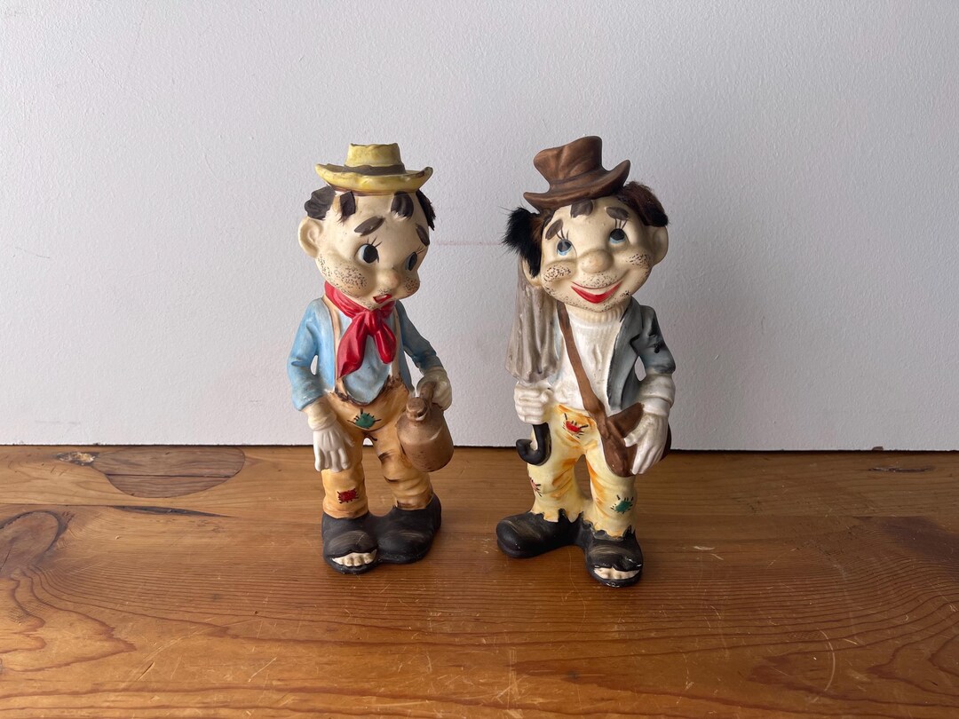 Two Vintage Tall Tilso Hobo Statues Made in Japan 1950s 1960s MCM ...