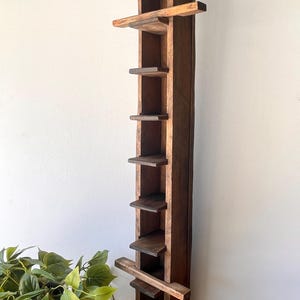 Vintage Wood Shelf Primitive Tall Narrow Tower Knick Knack Display ...