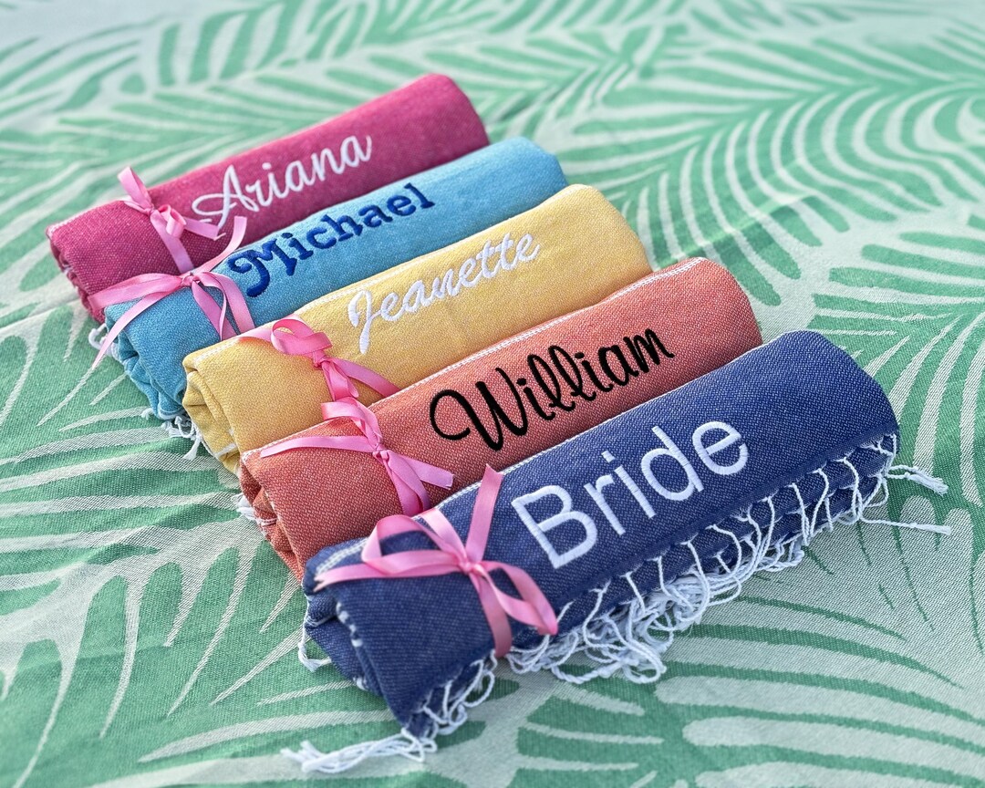 Personalized Beach Towel, 40”x70” Monogram Beach Towel, Girls Trip ...