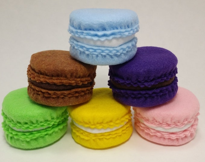 Felt Macaroon Play Food Felt Cake Felt Cookies Soft Food - Etsy