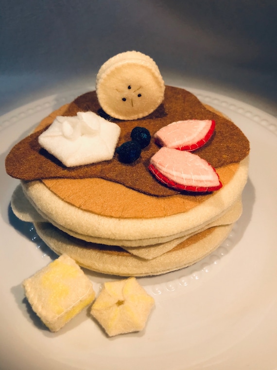 Felt Pancakes Breakfast hot cakes Waldorf tea time toy | Etsy
