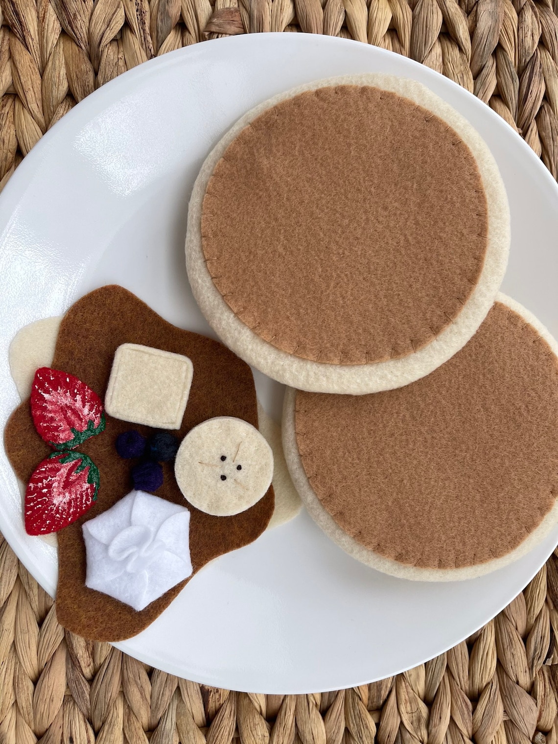 Felt Pancakes Breakfast Hot Cakes Waldorf Tea Time Toy - Etsy