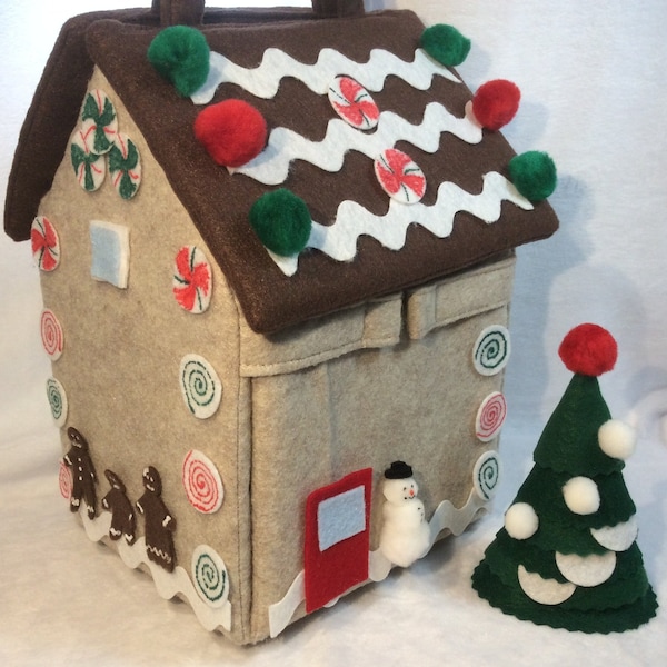 Felt Gingerbread House Ornament - Etsy