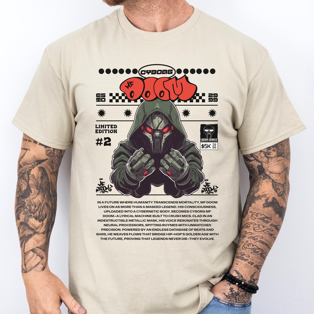 MF DOOM T-shirt Limited Edition! Comic Retro Style - Hip Hop Icon ...