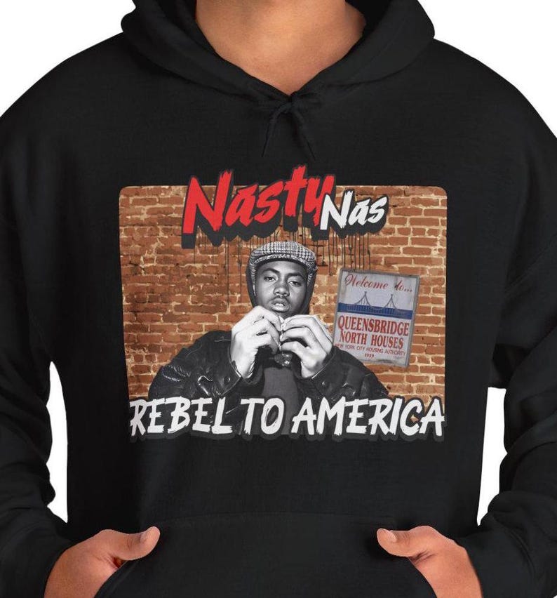 Nas Retro Hoodie: 90s Hip Hop Graphic Sweatshirt - Etsy