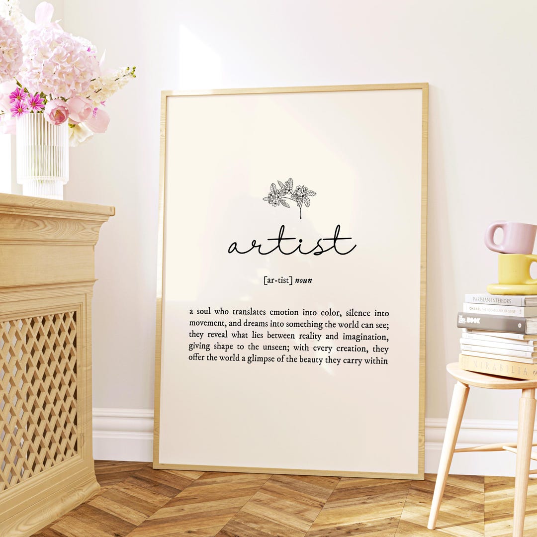 Artist Meaningful Definition, Digital Print, Profession Printable Wall ...