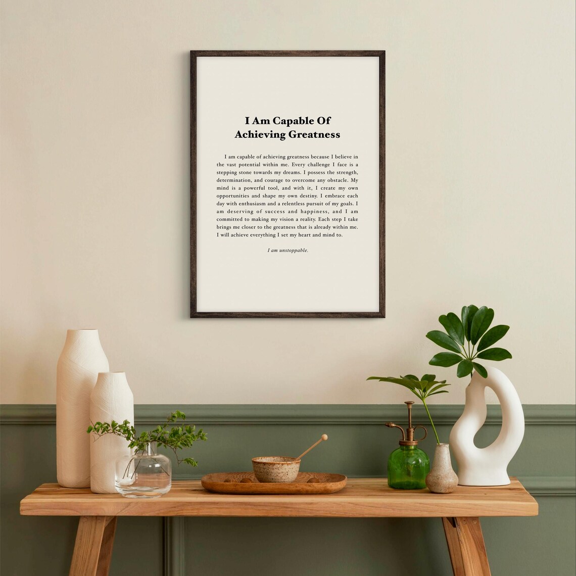 I Am Capable of Achieving Greatness, Digital Print, Personal Growth ...