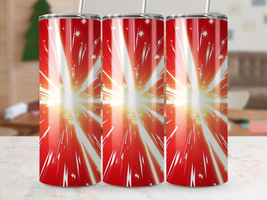 Red Starburst Explosion PNG Design, 20oz Tumbler Wrap, Digital Download ...