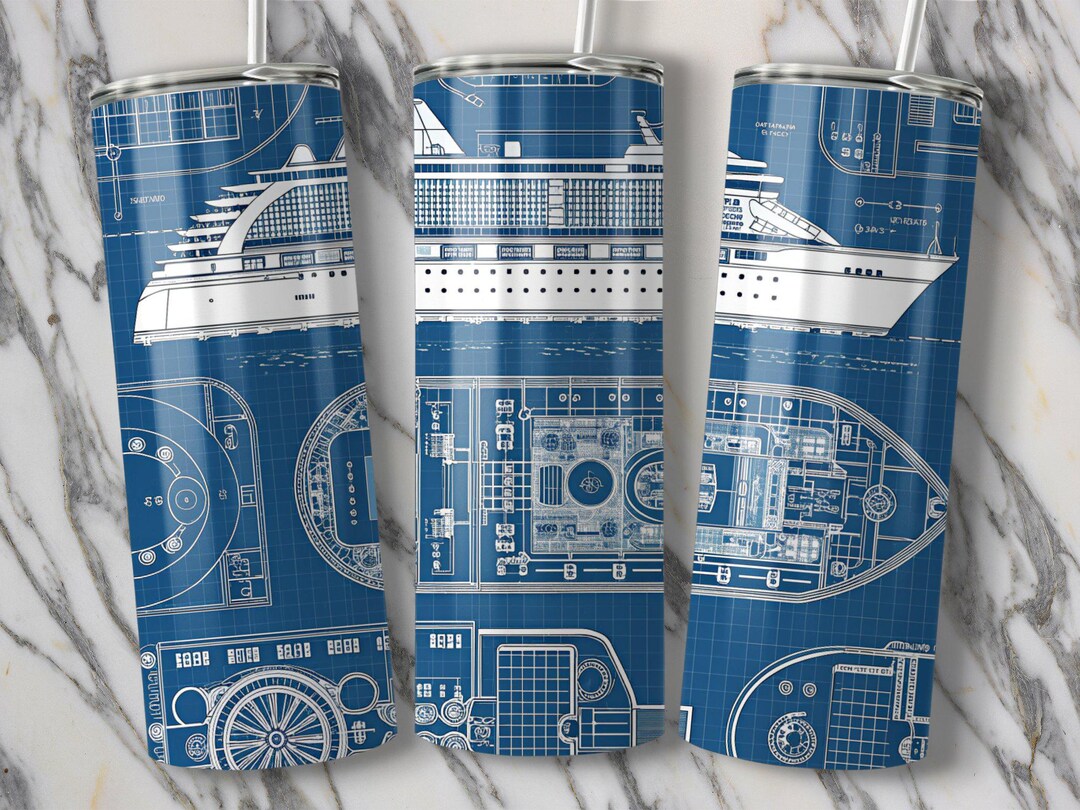 Cruise Ship Blueprint Digital Art, Nautical Blueprint Art, Ocean Liner ...