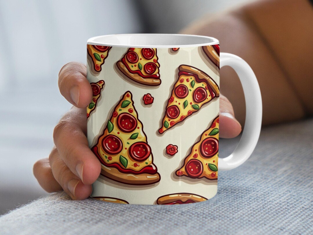 Cute Pizza Pattern 11oz Mug Wrap Digital Download High Quality ...