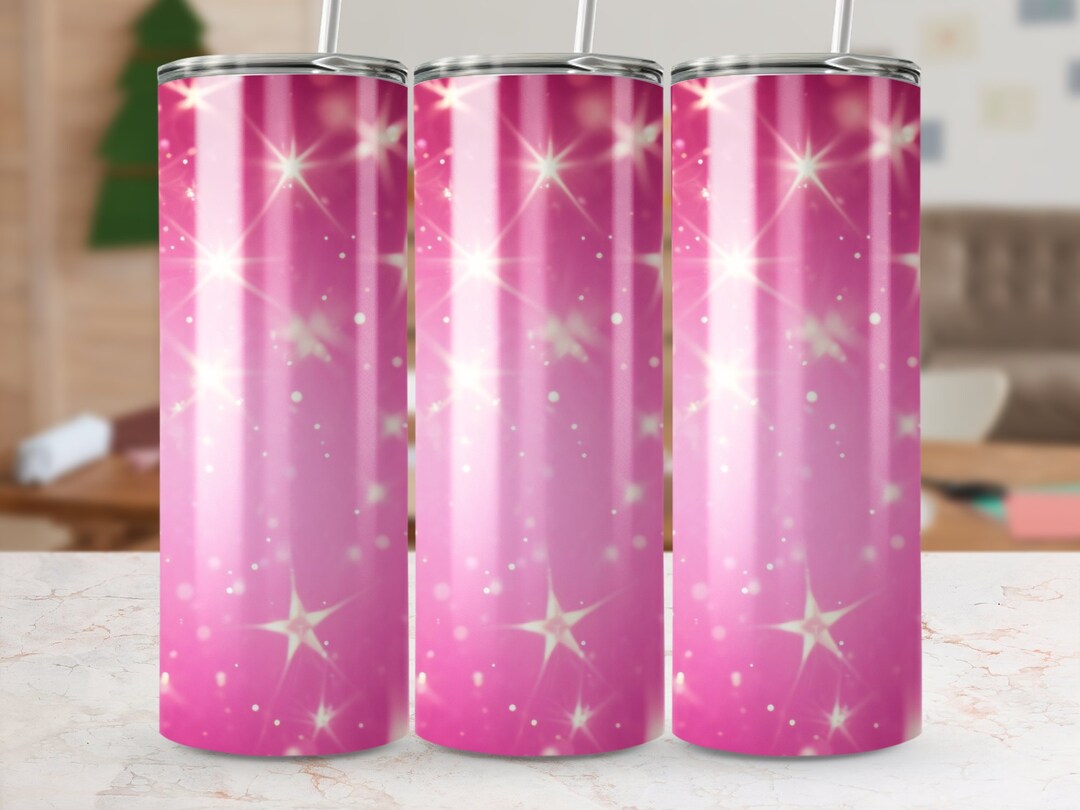 Pink Starfield Tumbler Design: Glittery 20oz Wrap (digital Download) - Etsy