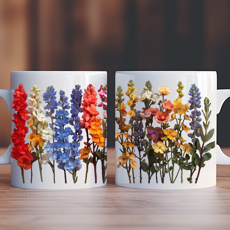 Floral Coffee Mug - Etsy