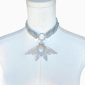 Silver Cicada Wing Choker – Handmade Chainmail Scalemail Collar ...