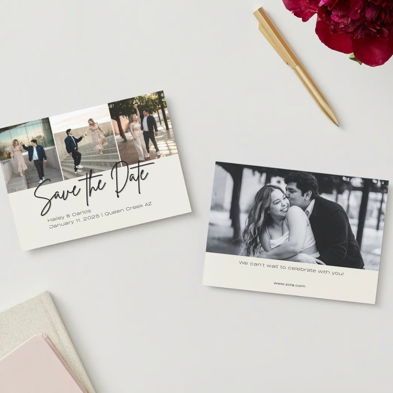 Two Sided Save the Date - Etsy