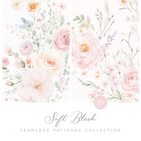 Watercolor Pink Rose Seamless Pattern: Floral Digital Paper (digital ...