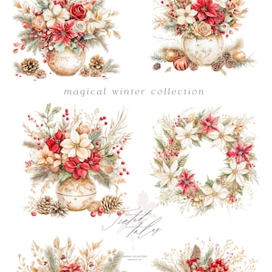 Watercolor Christmas Clipart: Vintage Santa, Snowman, Nutcracker ...