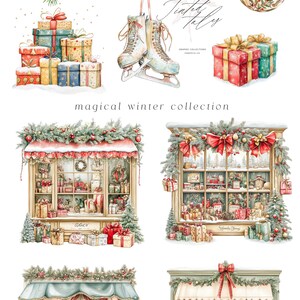 Watercolor Christmas Clipart: Vintage Santa, Snowman, Nutcracker ...