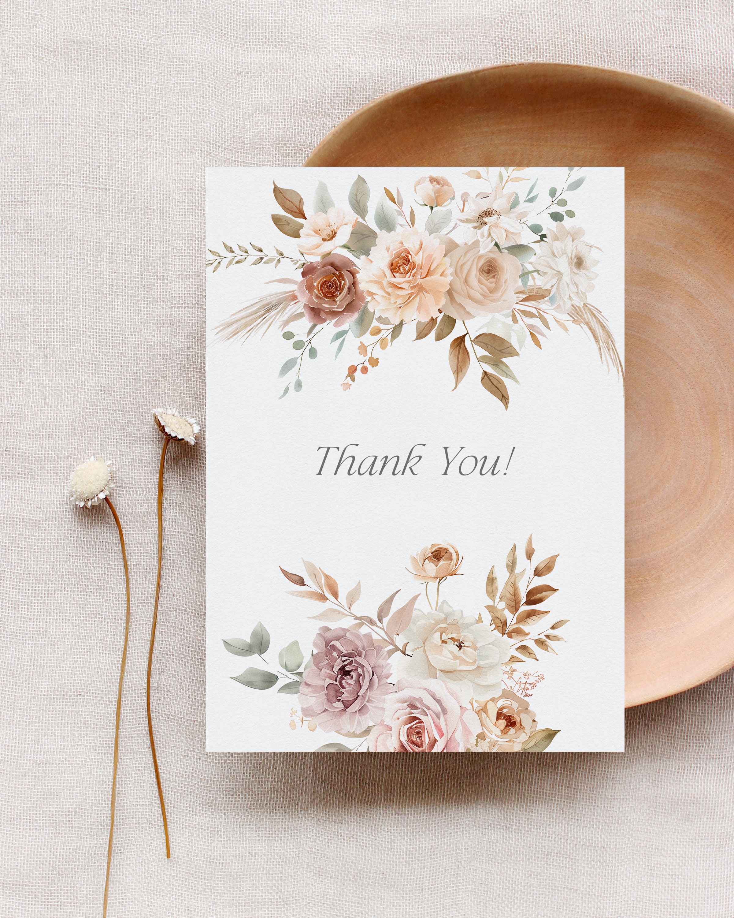 Boho Watercolor Floral Clipart: Rustic Wedding Bouquets (unlimited ...