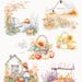 Watercolor Fall Clipart: Rustic Autumn Harvest Scenes (46 PNG) - Etsy