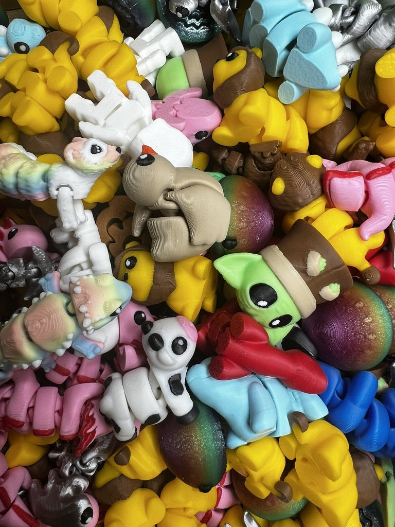 Micro Mini Flexi Animal Figurines Articulating Cute Collectible 3D ...