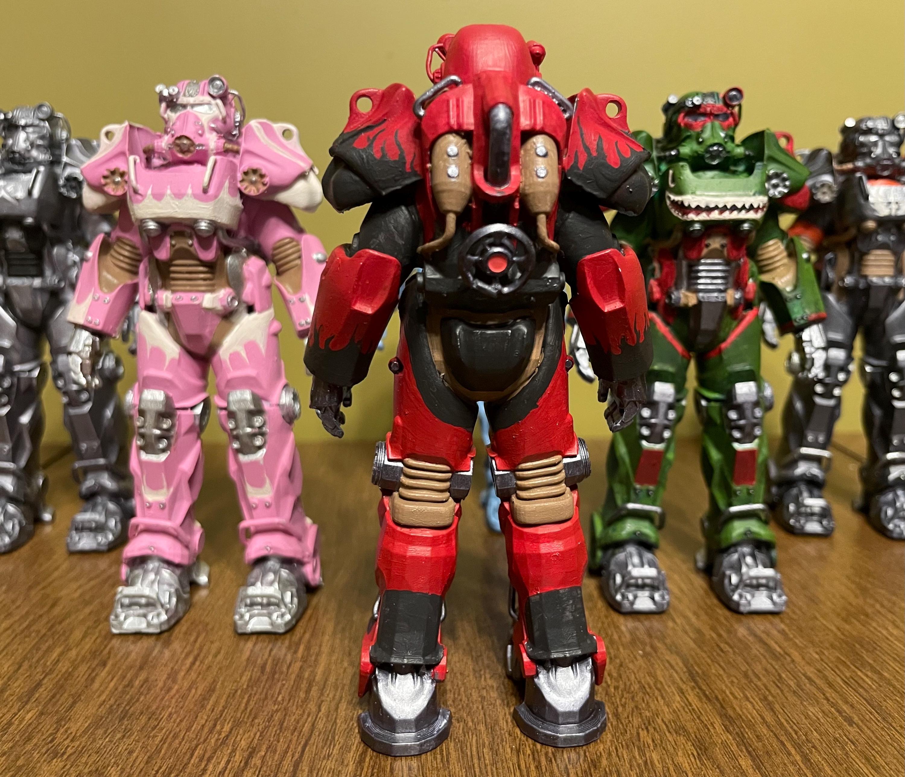 Fallout 4 T-60 Power Armor | Hot Rod Flames Paint Job | Resin Figurine ...