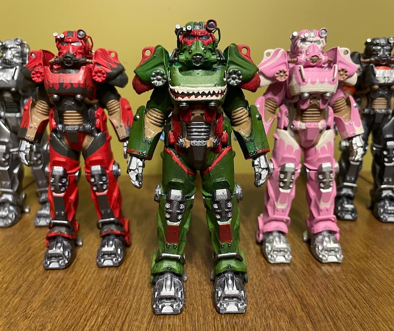 Fallout 4 T-60 Power Armor | Hot Rod Shark Paint Job | Resin Figurine ...