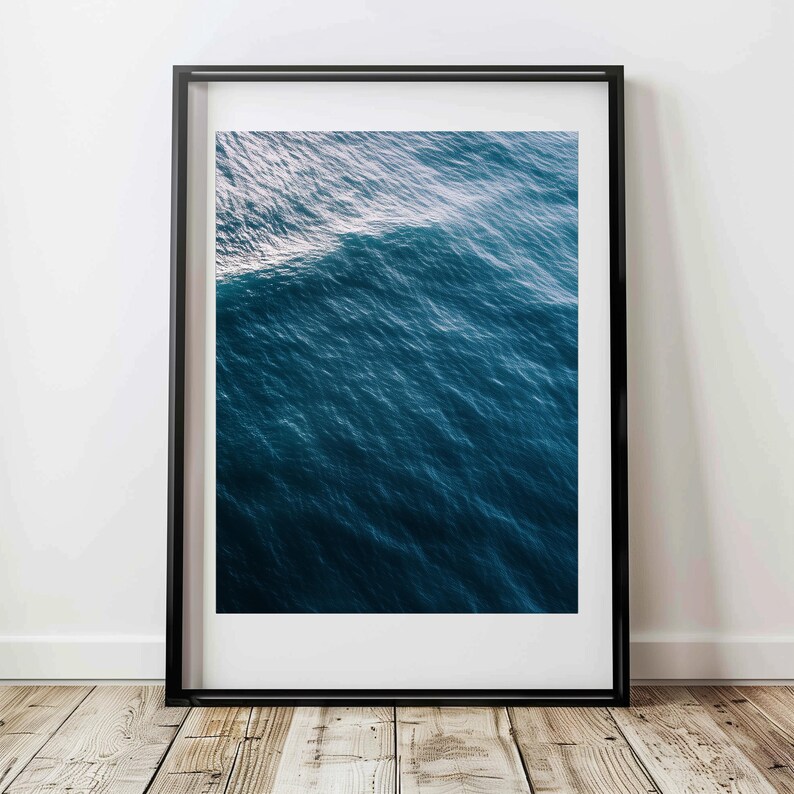 Ocean Waves Print Beach Wall Art Set of 3 Ocean Prints Coastal Modern ...
