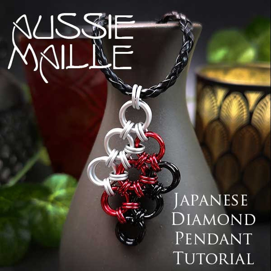 Chain Maille Tutorial - Japanese Diamond Pendant - Etsy