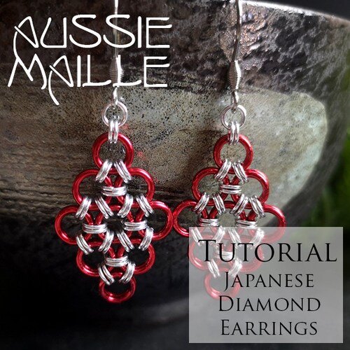 Chainmaille Tutorial Japanese Flower Chain Maille Earrings - Etsy