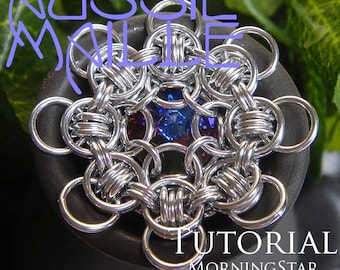 Starry Eyed Chainmaille Pendant Tutorial 4 Sizes Rivoli Capture - Etsy