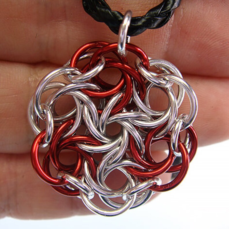Chainmaille Tutorial Moorish Rose Flower Pendant - Etsy