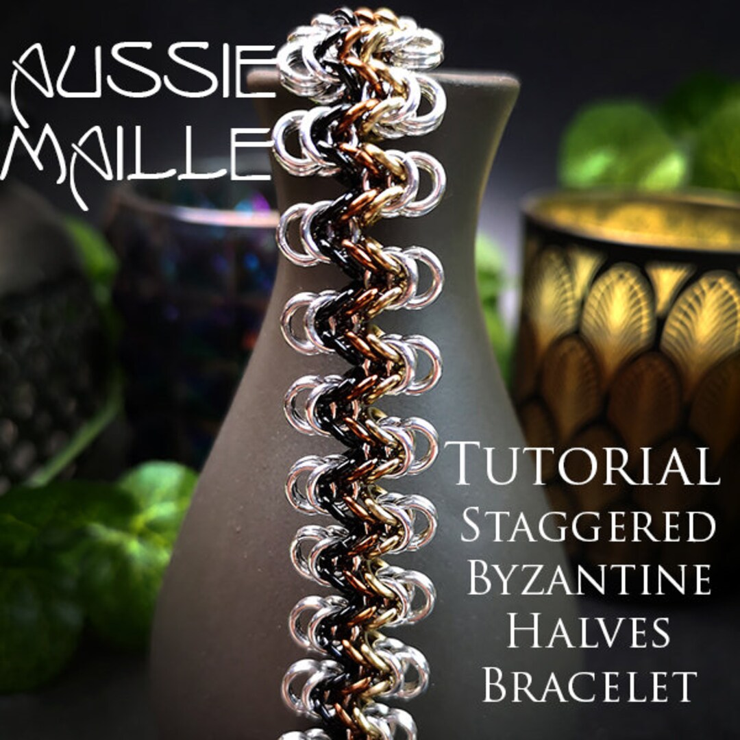 Chainmaille Tutorial Staggered Byzantine Halves Bracelet - Etsy