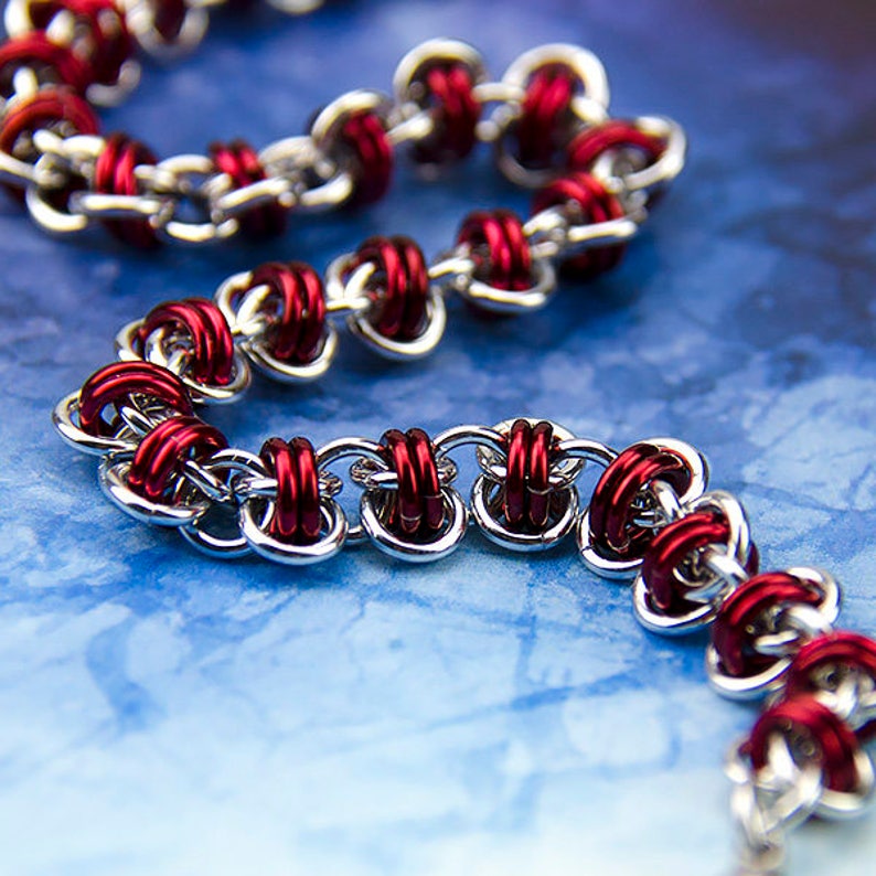 Chainmaille Tutorial Double Vision Chain Maille Bracelet - Etsy