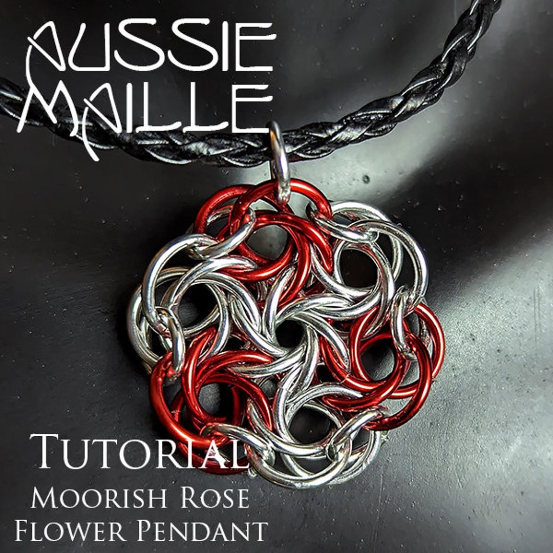 Chainmaille Tutorial - Moorish Rose Flower Pendant - Etsy