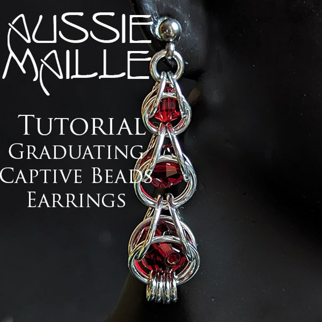 Chain Maille Tutorial - Graduating Captured Beads Earrings - Etsy