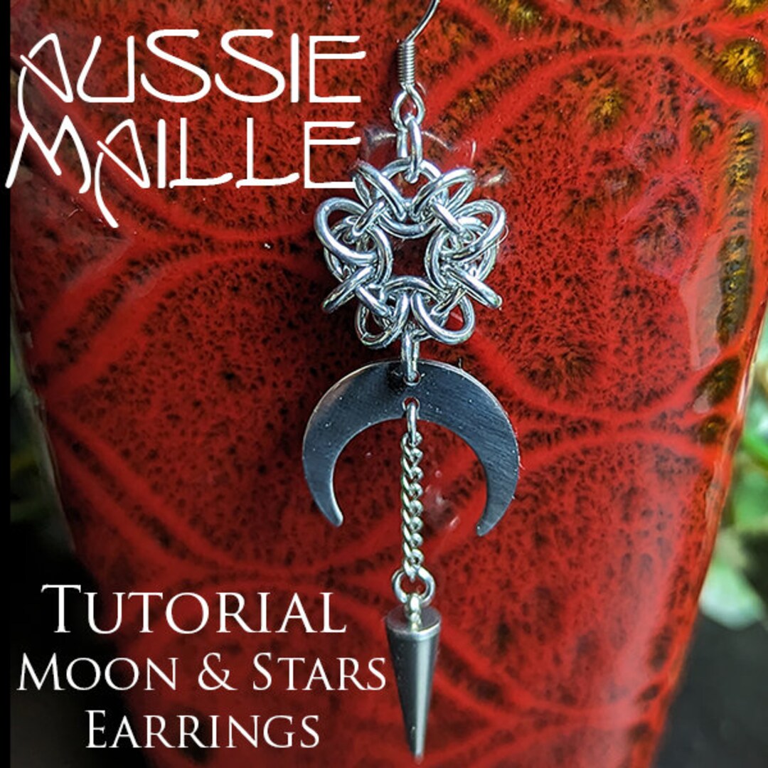 Chain Maille Tutorial - Moon & Star Earrings - Etsy