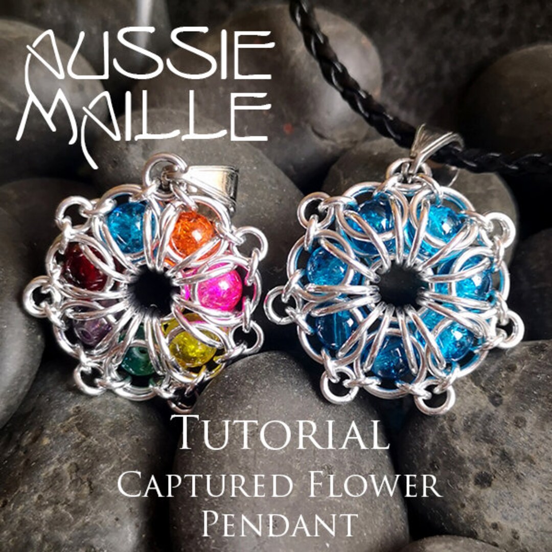 Chain Maille Tutorial - Captured Flower Pendant - Etsy
