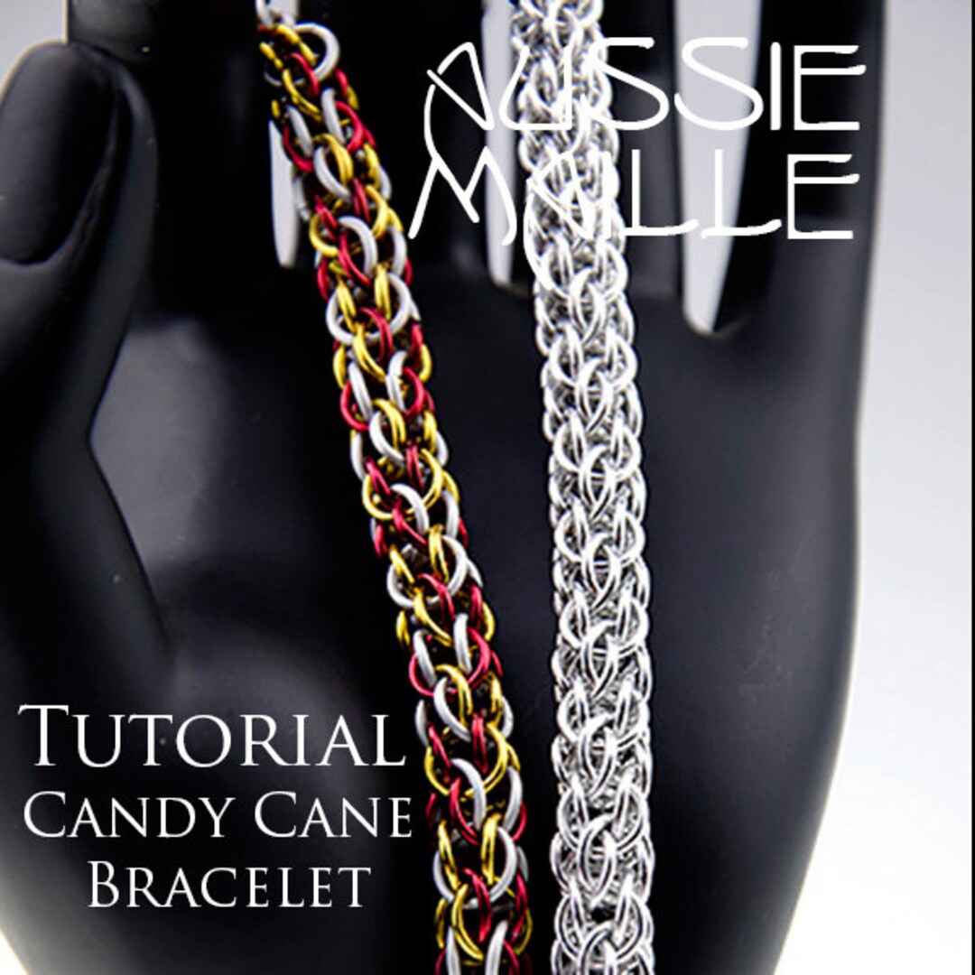 Chainmaille Tutorial - Candy Cane Cord Bracelet - Etsy