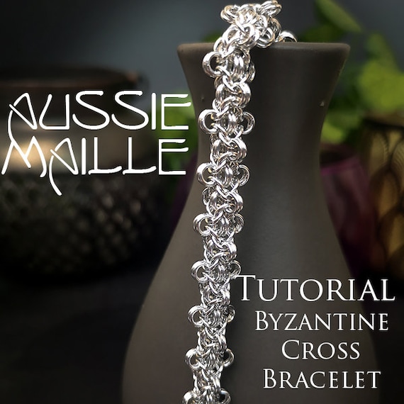 Chainmaille Tutorial Byzantine Cross Bracelet - Etsy