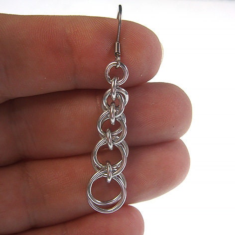 Chain Maille Tutorial One Ring Chain Earrings - Etsy