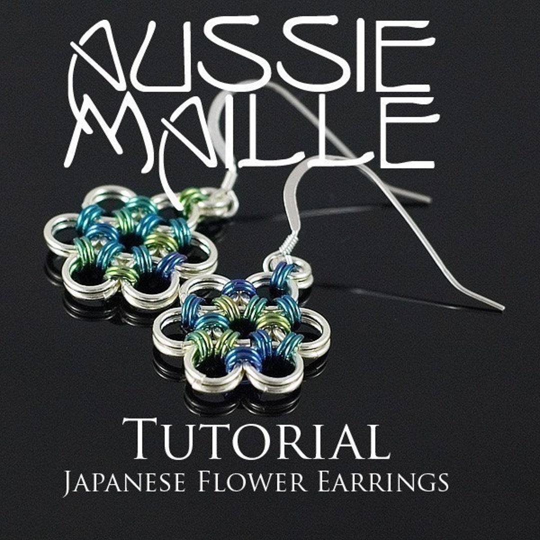 Chainmaille Tutorial Japanese Flower Chain Maille Earrings - Etsy