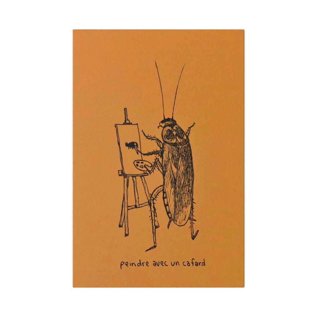Unique Cockroach Wall Decor, Wall Art, Paint With a Cockroach Canvas ...