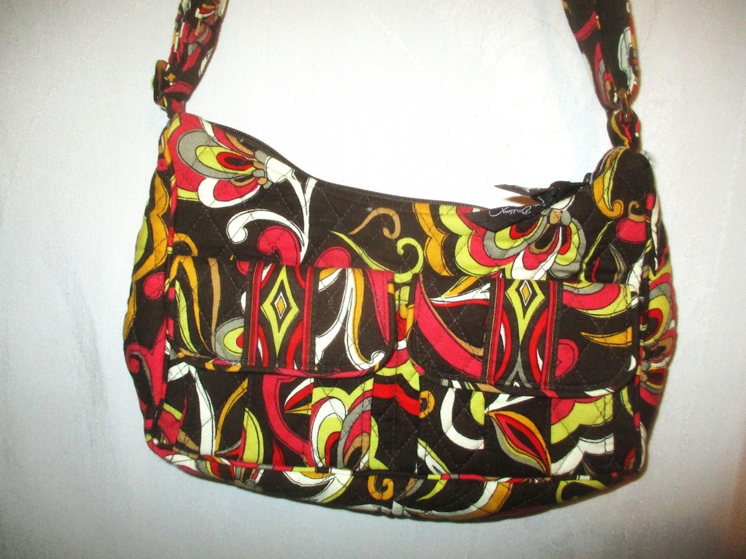 Vintage 00s Vera Bradley Puccini Crossbody Purse Satchel Pockets Swirl ...