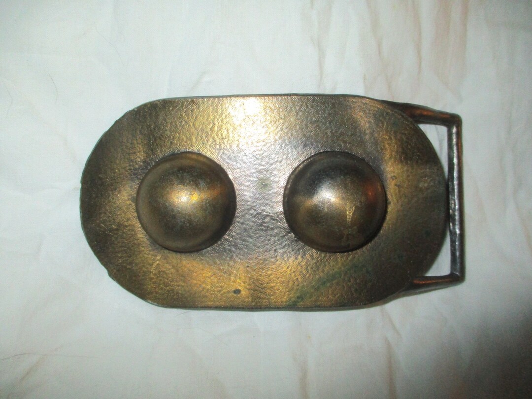 Vintage 70s Oval Ball Belt Buckle Wide Belt Brass Hook Accurate - Etsy