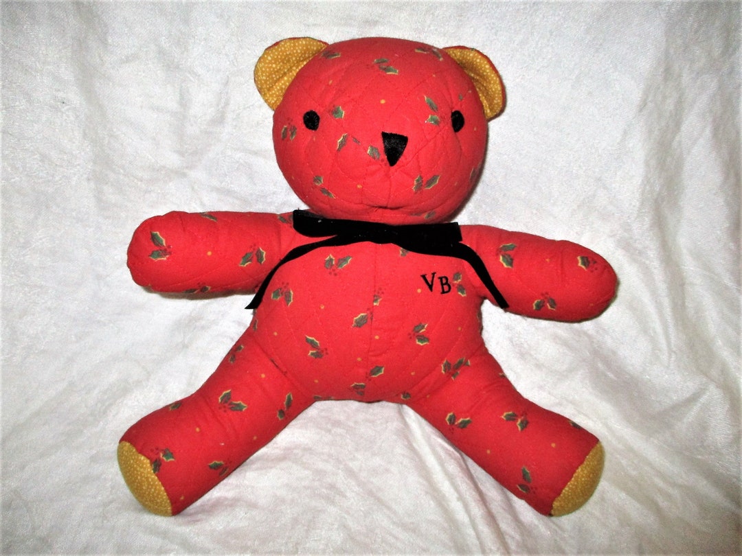 Vintage 90s Vera Bradley Teddy Bear Holiday Red 10 Inches - Etsy