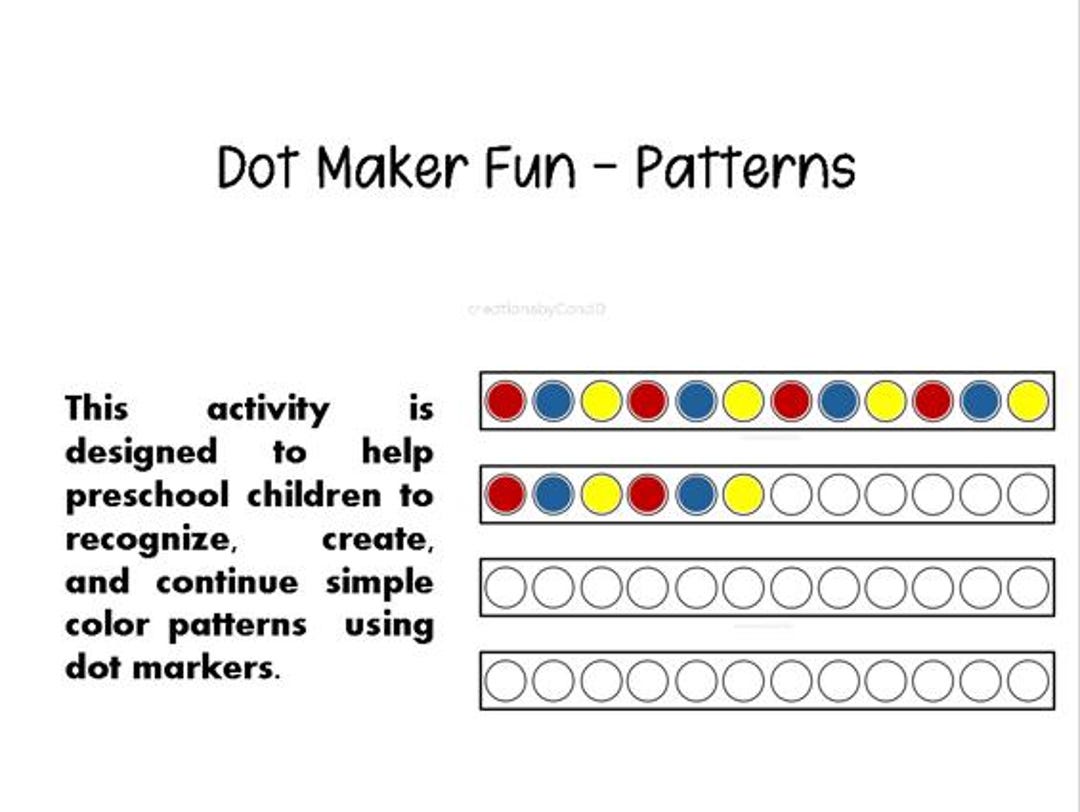 ENGLISH Dot Marker Fun - Patterns - Etsy
