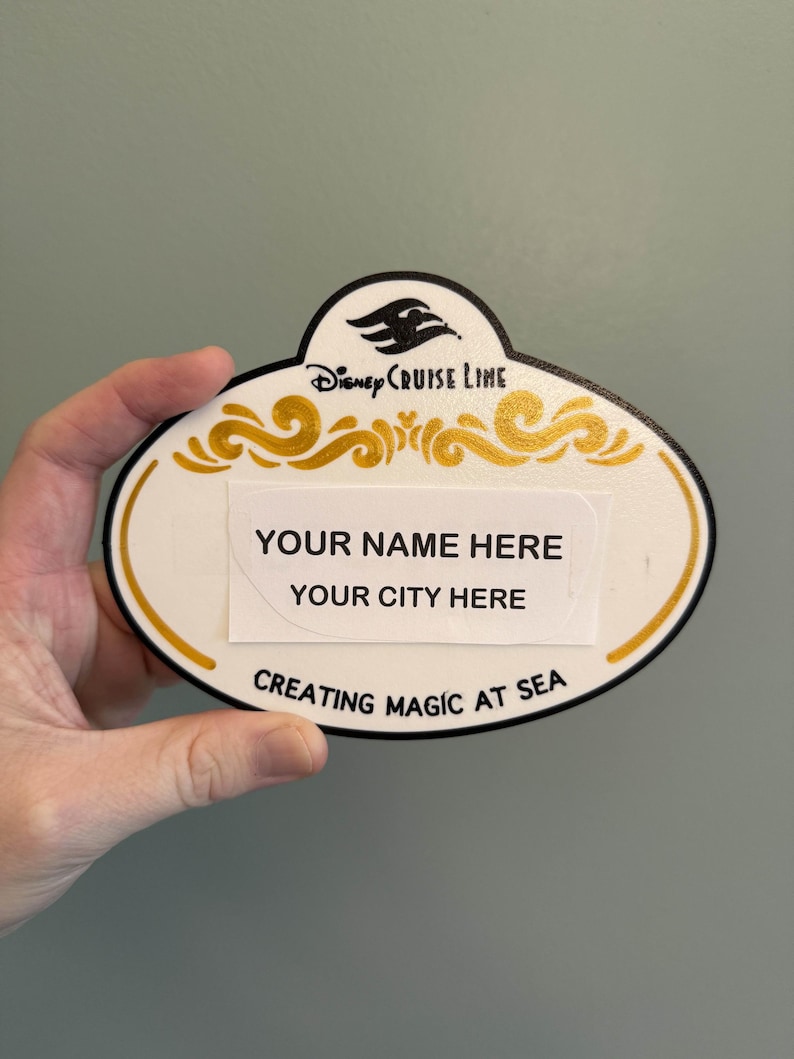 Disney Cruise Line Cast Member Nametag Inspired 3D Printed Door ...
