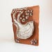 Handmade Red Clay Bird Sculpture – Double-sided Glazed Ceramic Figurine ...