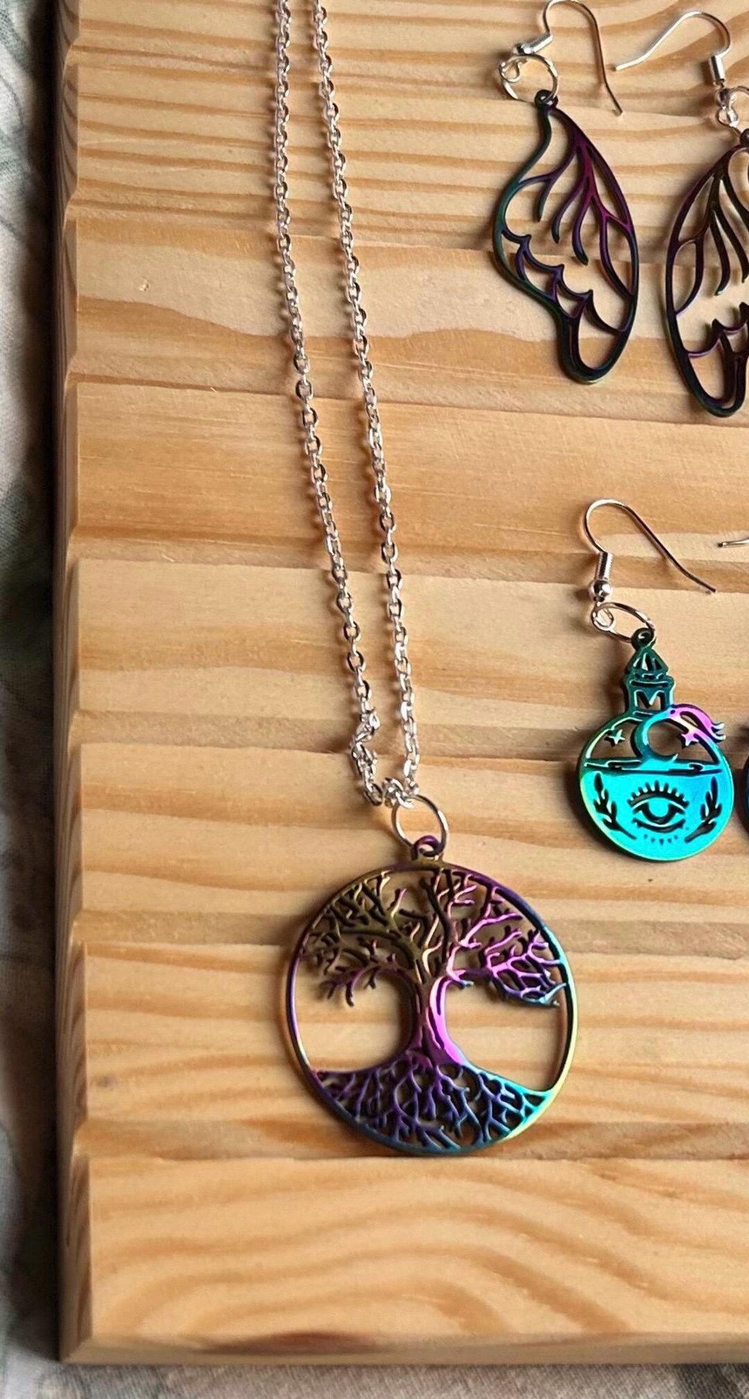 The Iridscent Witch Tree of Life Necklace Jewelry Witchy Necklace Cute ...